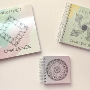 Monthly Challenge Journals Set of 3 Different Sizes Kit - Etsy