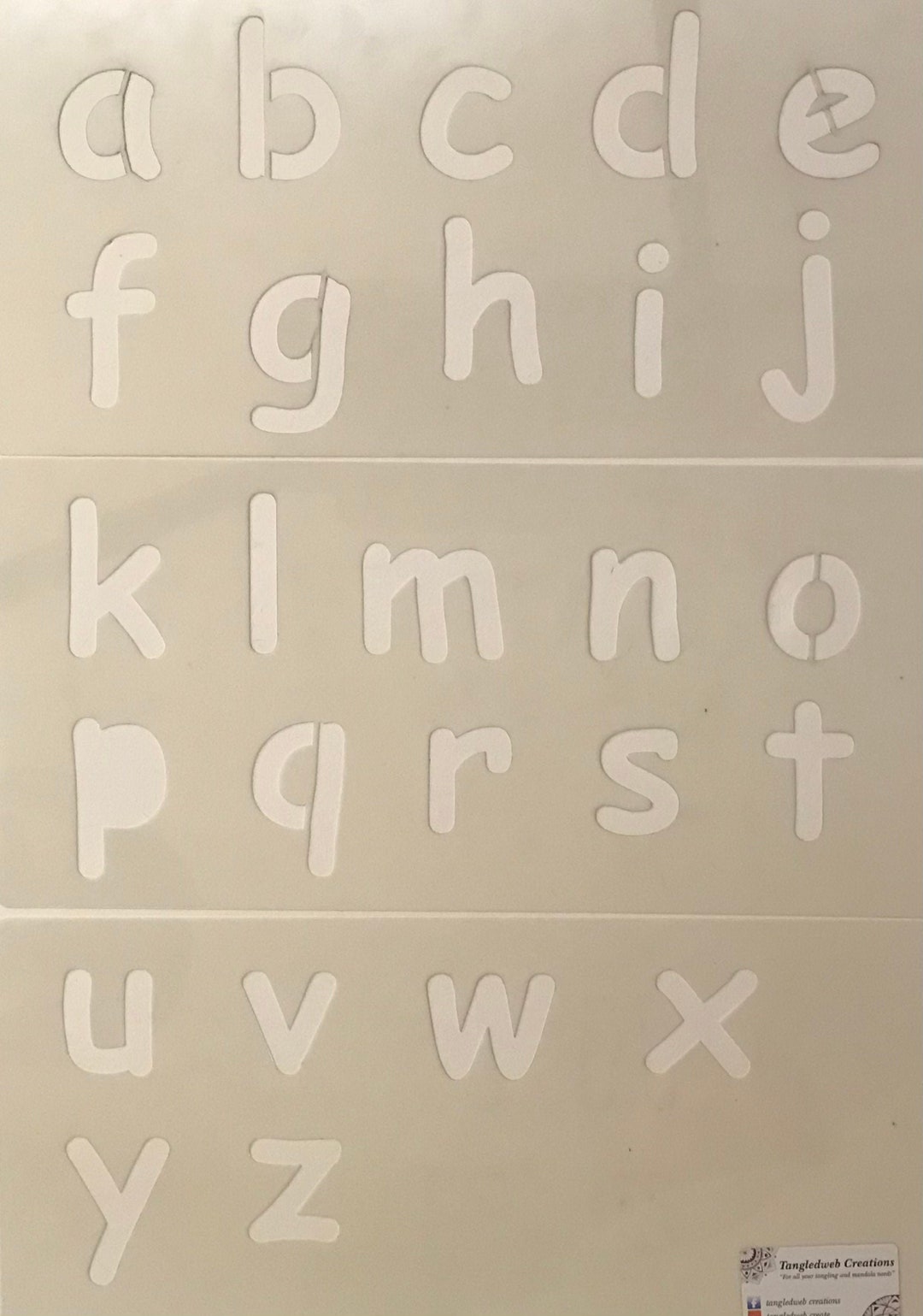 Abc Stencil Set of 3 Lower Case Letters - Etsy