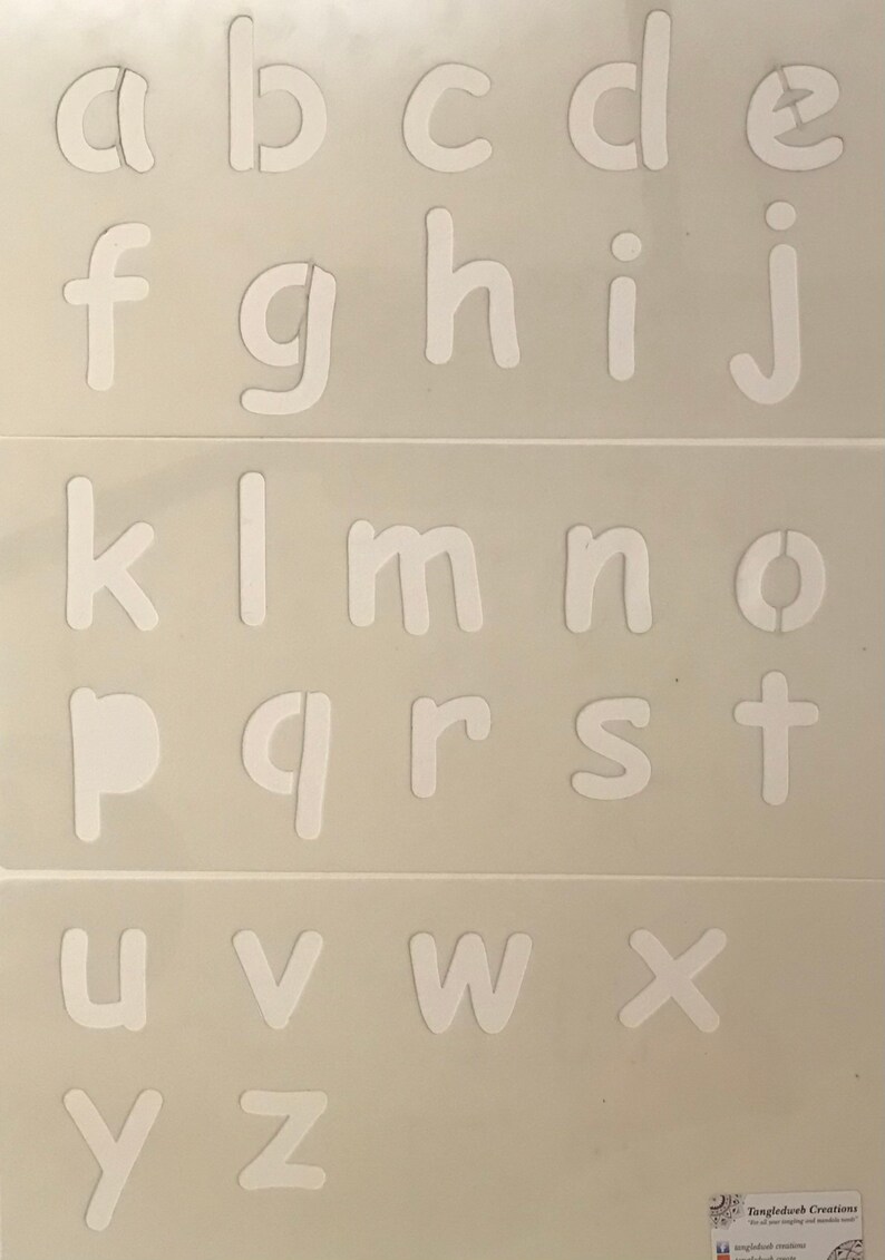 ABC alphabet and number stencils reusable plastic stencils | Etsy