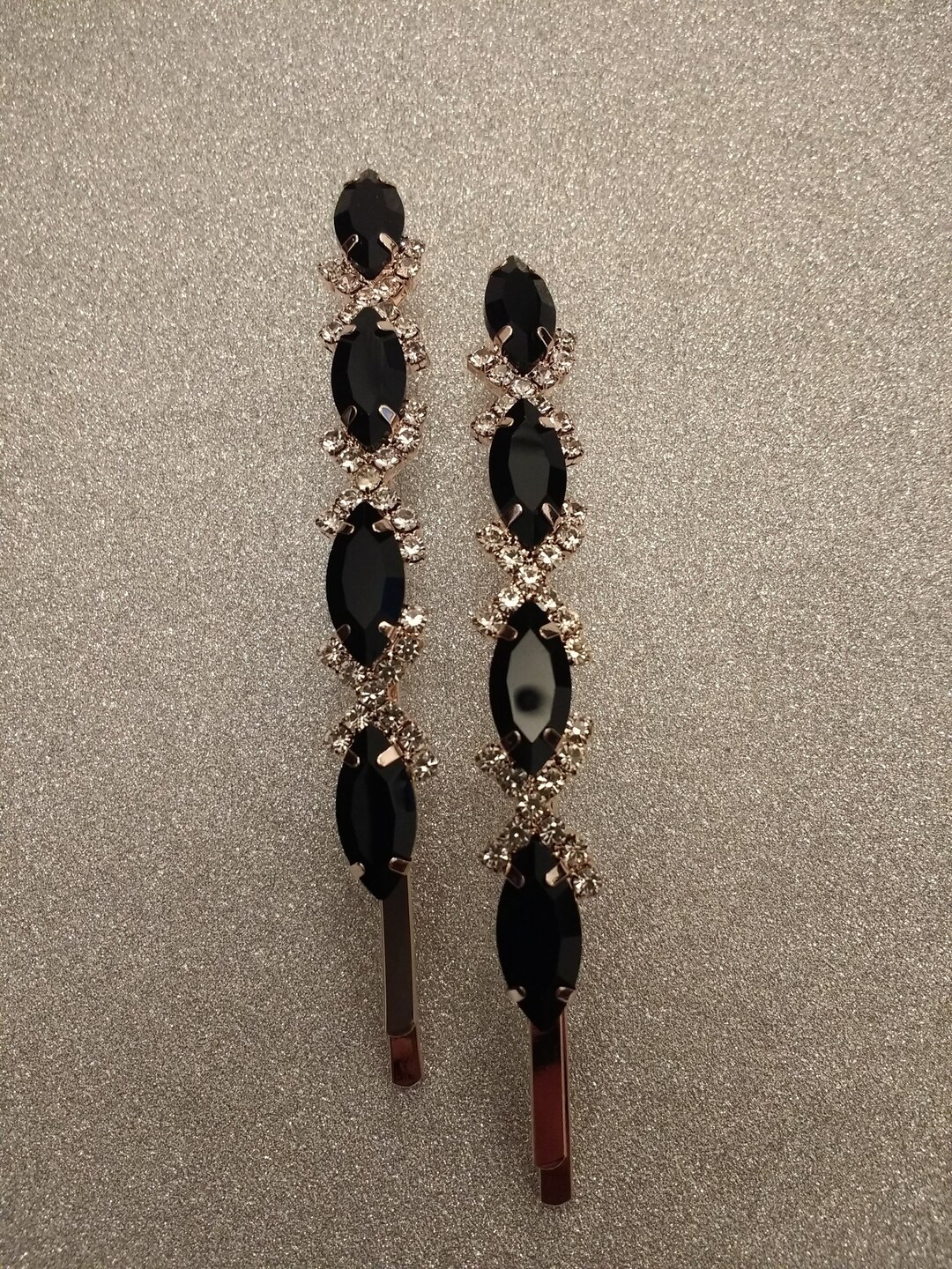 2 Exquisite Sparkly Hair Clips. Large Hair Clips. Pretty Hair Clips ...