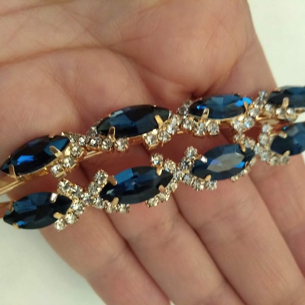 Navy Hair Clips - Etsy