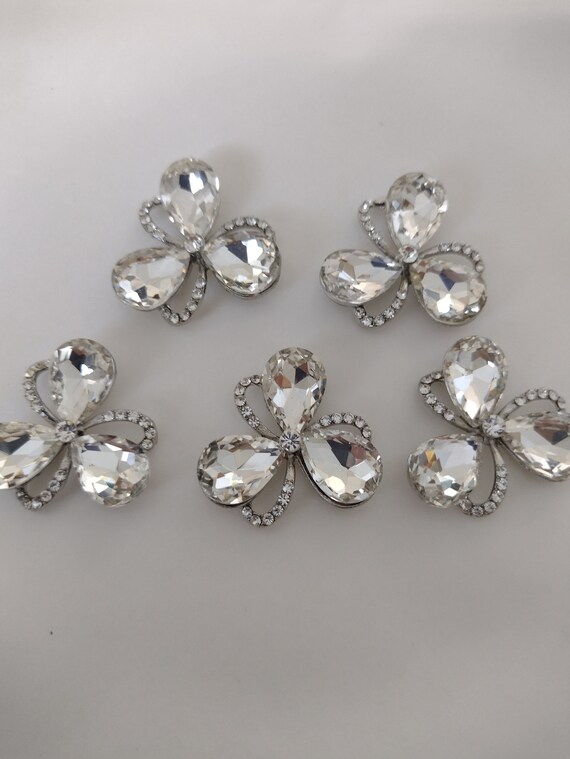 10 Pretty Shamrock Flatbacks.....rhinestone Shamrock - Etsy