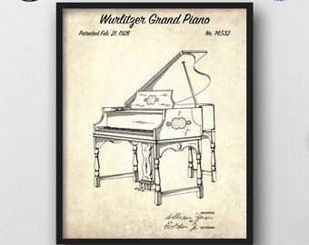 Piano blueprint | Etsy