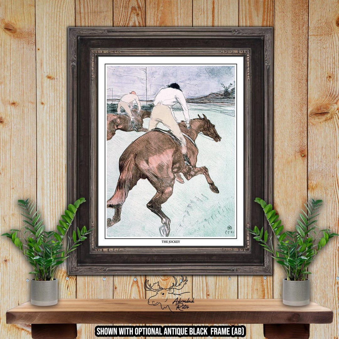 The Jockey Print - Lautrec Horse Illustration - Jockey Wall Art ...