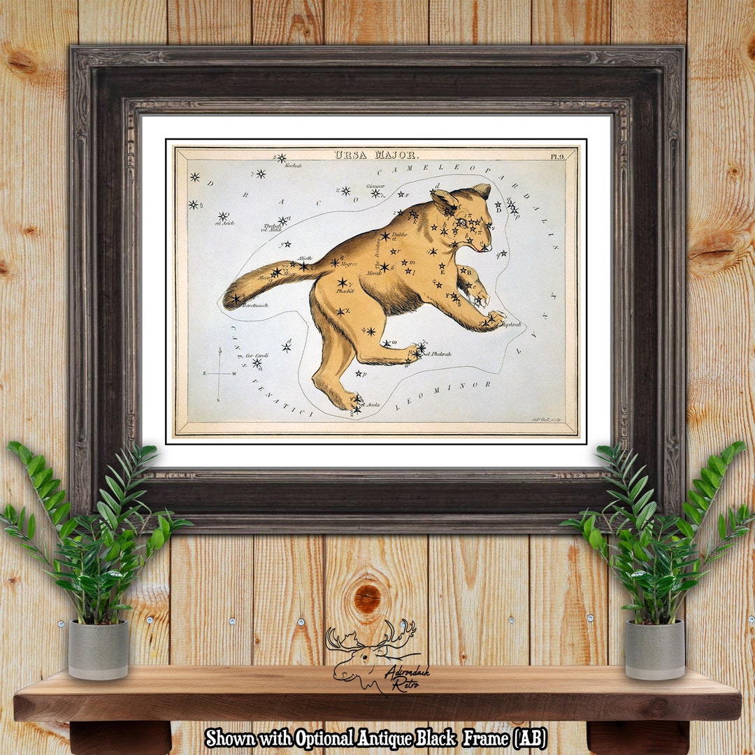 Ursa Major Constellation Star Map Sidney Hall Fine Art Astrology Print ...
