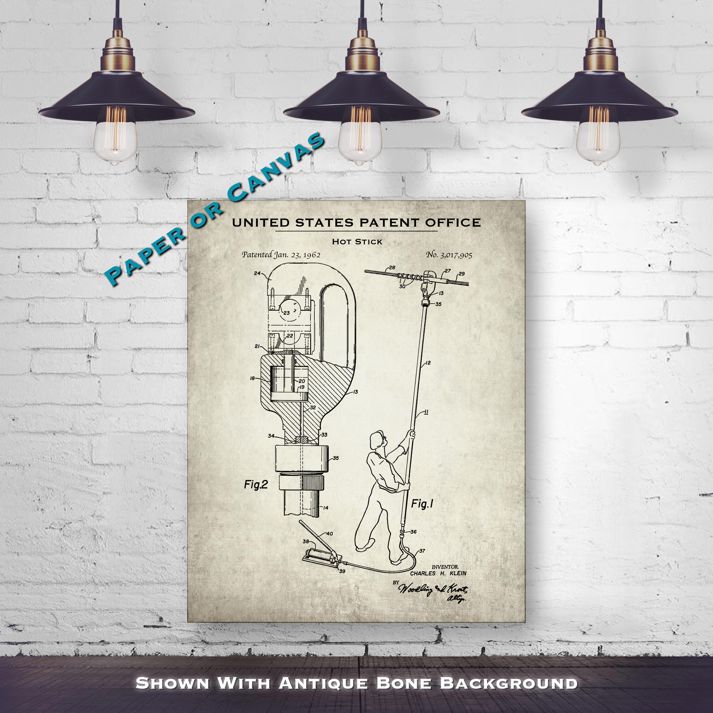 Lineman Set of 6 PRINTABLE Patent Prints - Digital Lineworker Posters ...