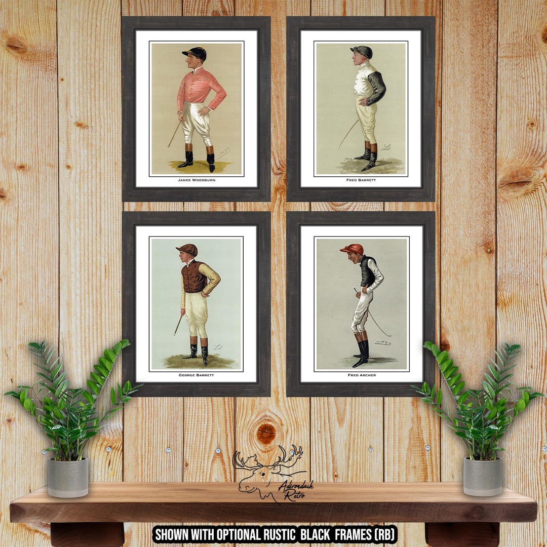Vanity Fair Jockeys - Print Set of 4 Horse Racing Posters - Victorian ...