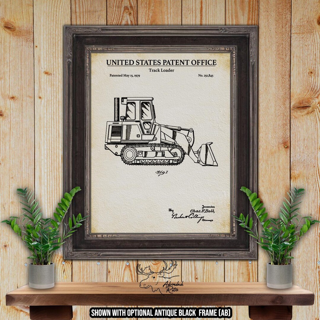 Track Loader Patent Print - 1979 Front End Loader Poster - Construction ...