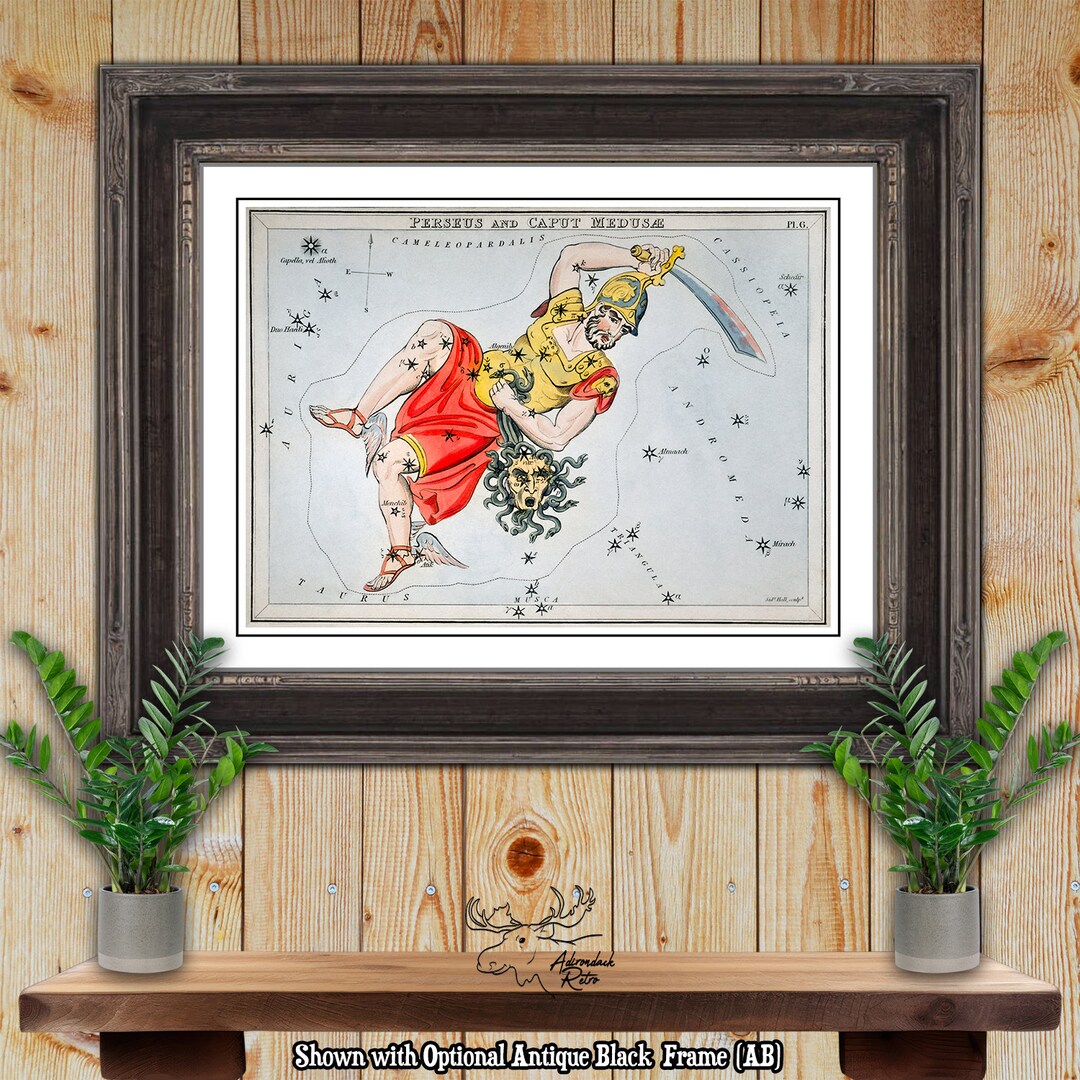 Perseus Constellation Star Map by Sidney Hall Fine Art Astrology Print ...