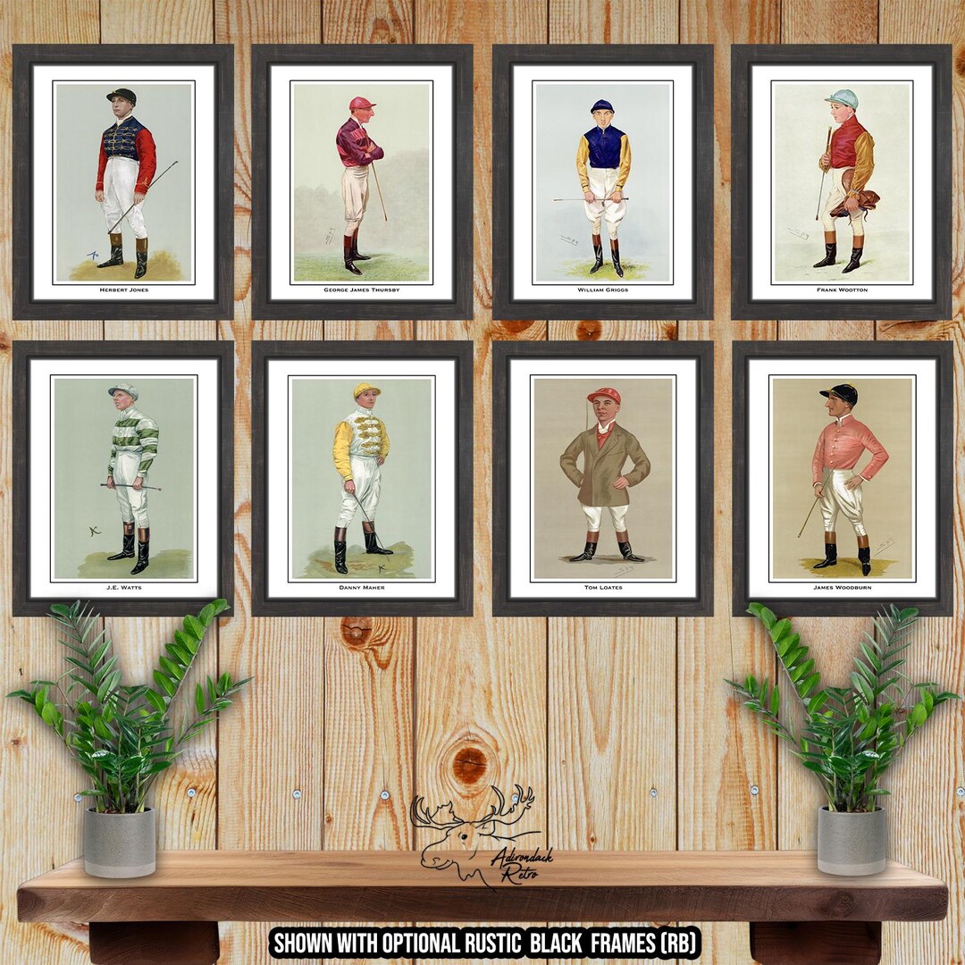Vanity Fair Jockeys - Print Set of 8 Horse Racing Posters - Victorian ...