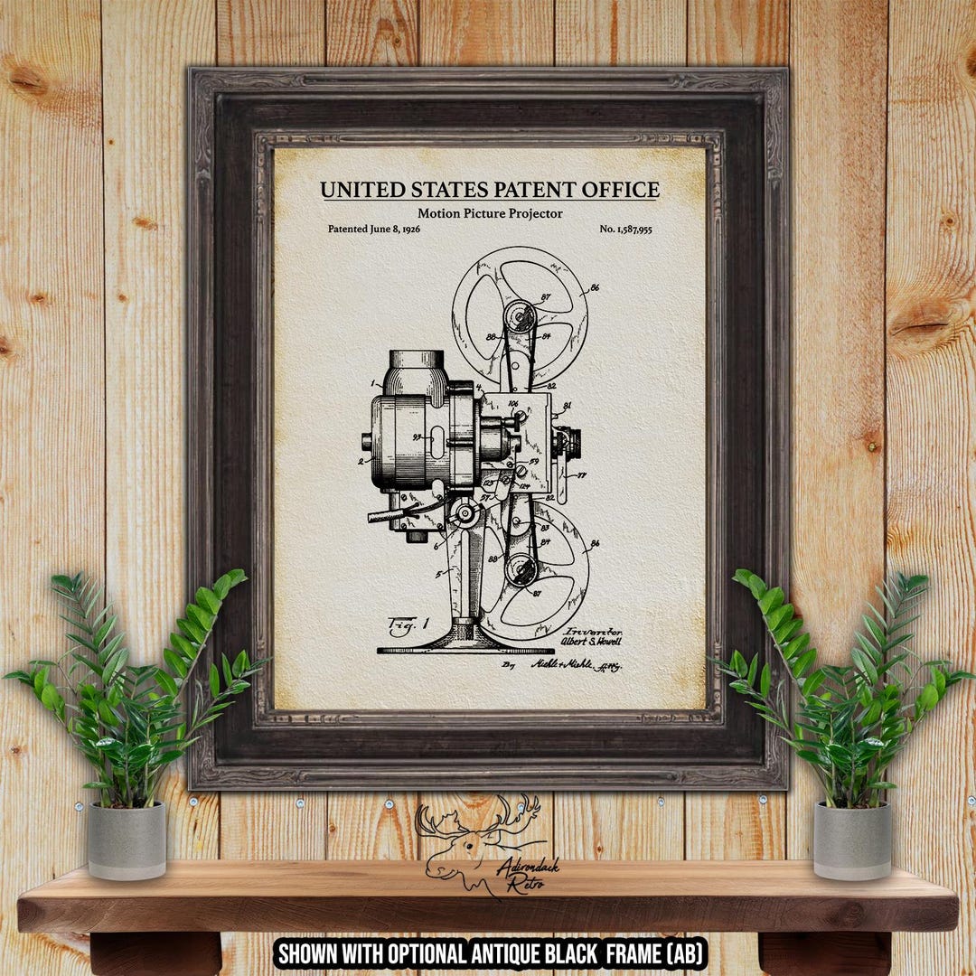Motion Picture Projector Patent Print - Retro Electronics Poster - 1926 ...