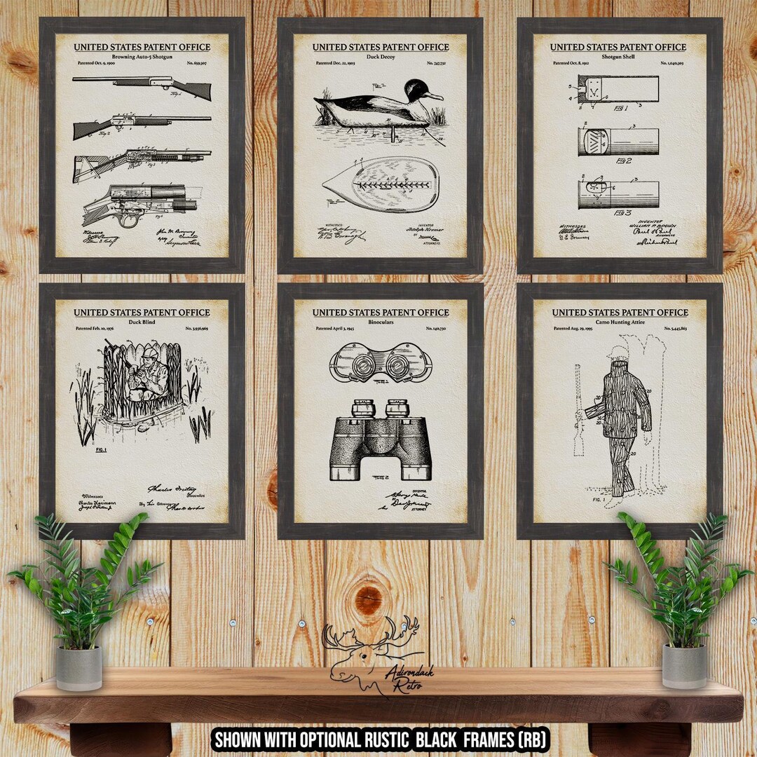 Duck Hunting Patent Print Set of 6 Duck Hunting Inventions Duck Hunter ...