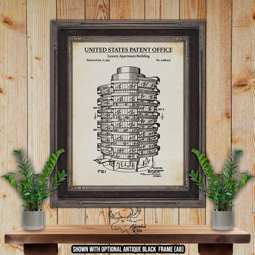 High-rise Building Patent Print - Architecture Poster - 1955 ...