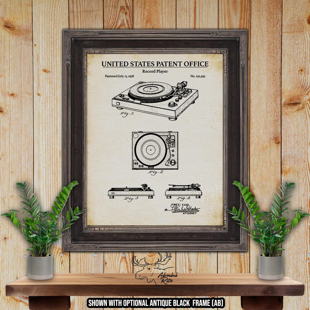 Record Player Patent Print - Vintage Electronics Poster - 1978 ...