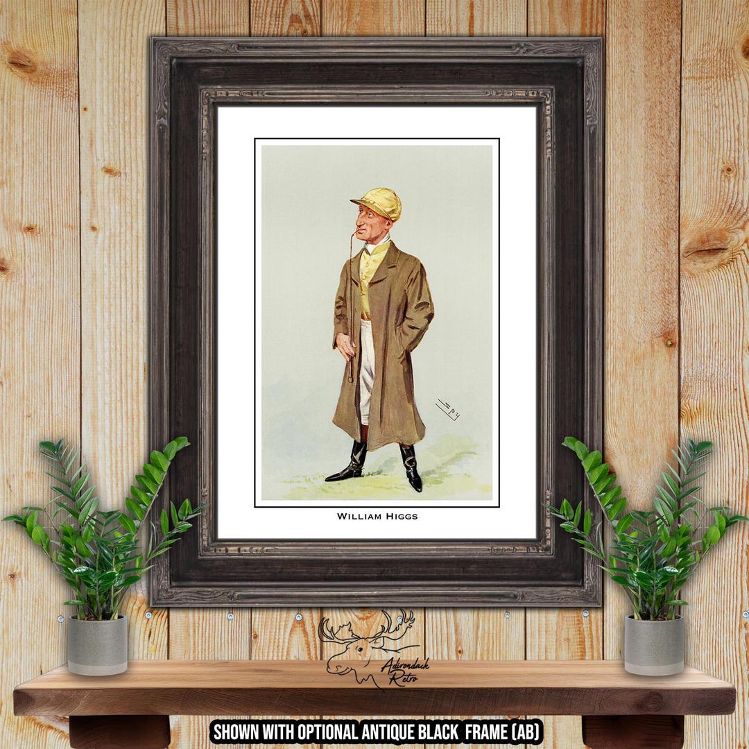 Vanity Fair Jockey Portrait Print - William Higgs Caricature Art ...