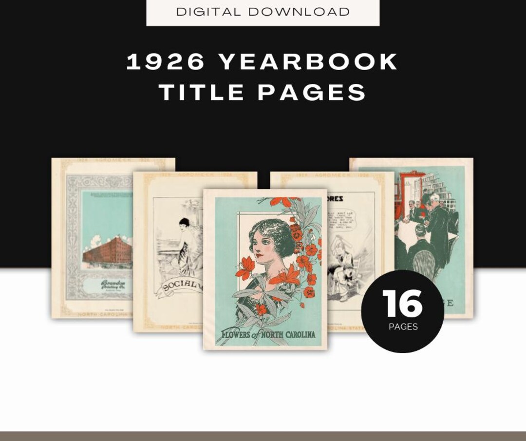 Printable Yearbook Pages From the 1920s - Collage Papers, Junk Journal ...