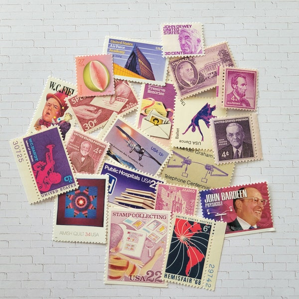 Purple Stamps - Etsy