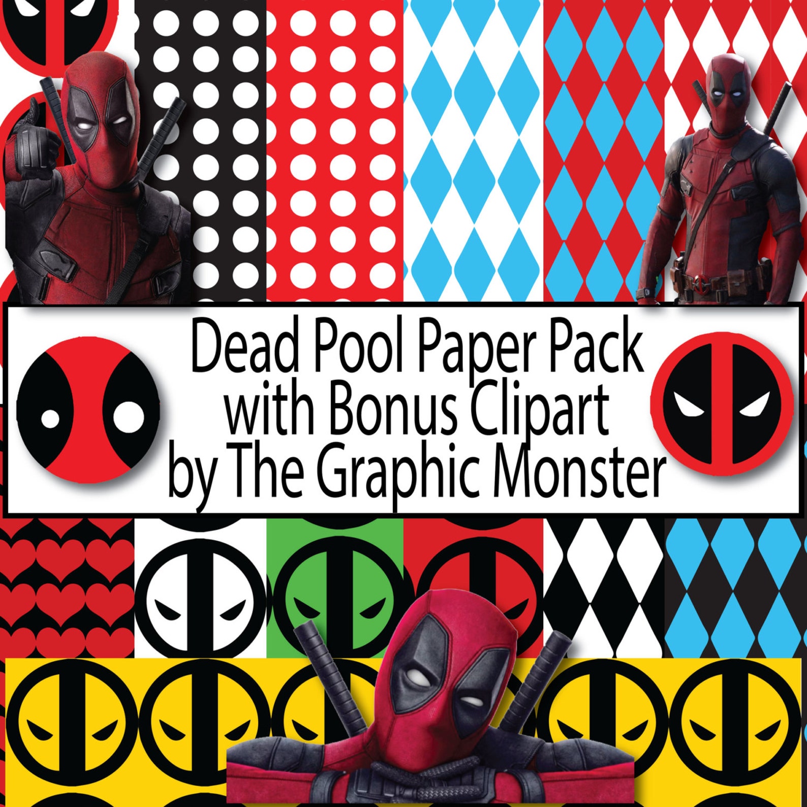 DeadPool Digital Paper DeadPool Paper Instant Download | Etsy