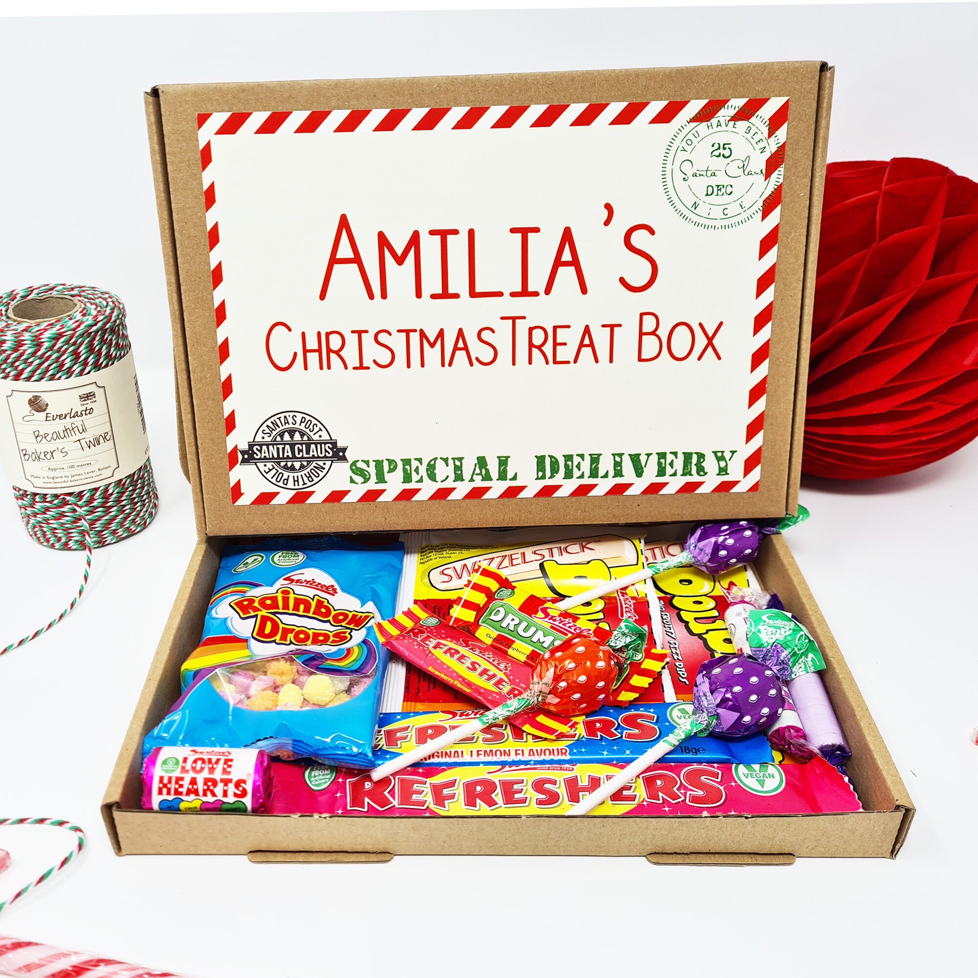 Personalised Christmas Treats Sweets Box Kids Gift Hamper | Etsy