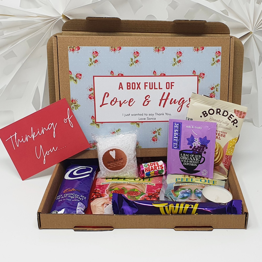 Personalised Pamper Treat Box Letterbox Gift Hug in a Box Hamper ...