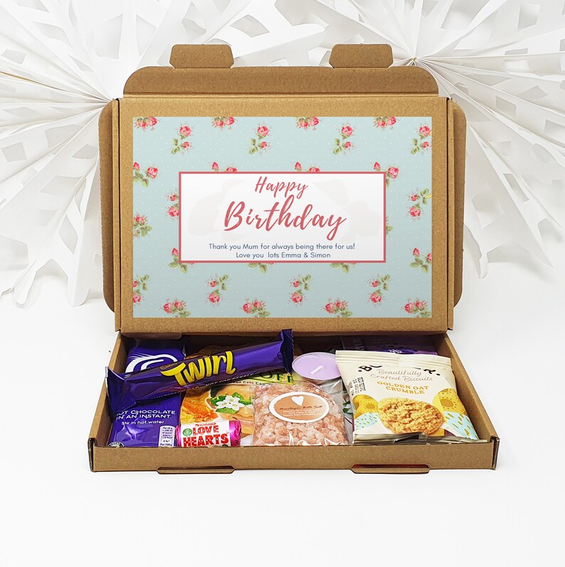 Personalised Birthday Pamper Treat Box Letterbox Gift Hug in a Box ...