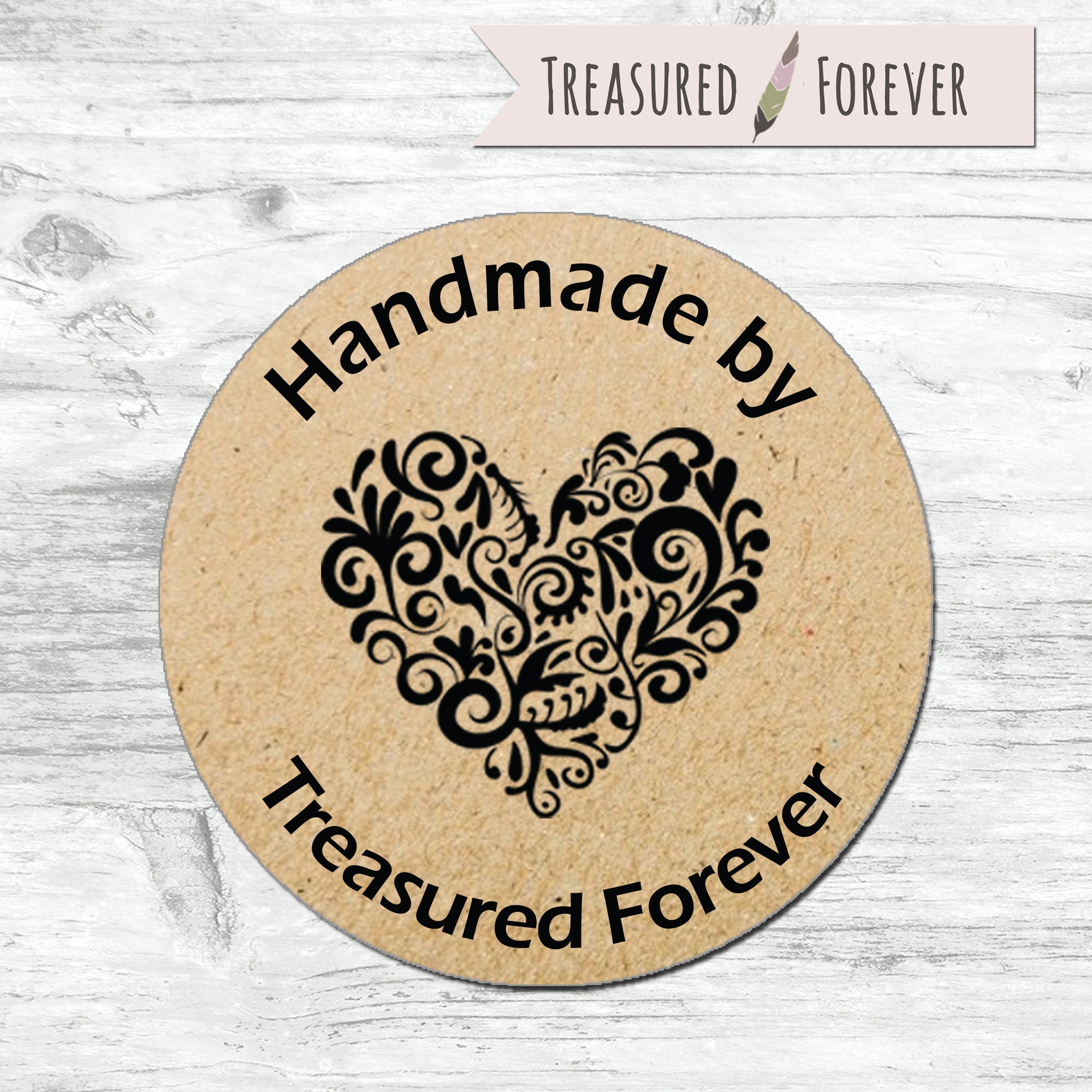 Personalised Handmade by Stickers Labels Seals Craft Wedding | Etsy