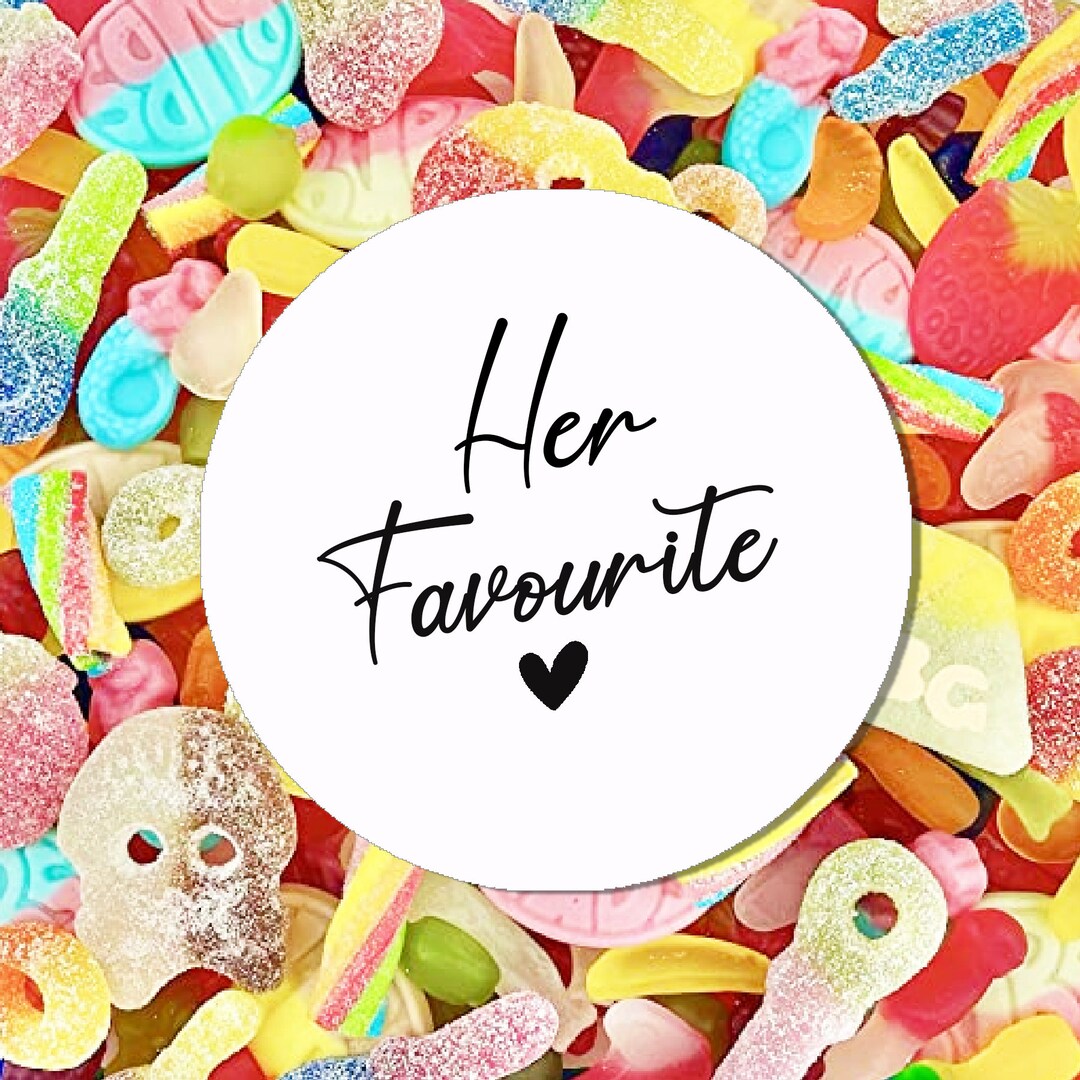 His & Her Favourite Sticker, Party Favour Stickers, His Favorite Label ...
