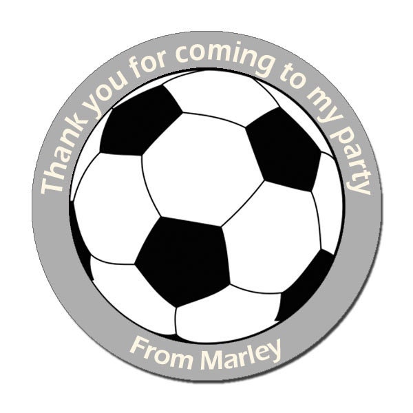 Personalised Football Birthday Stickers for Party Thank You | Etsy UK