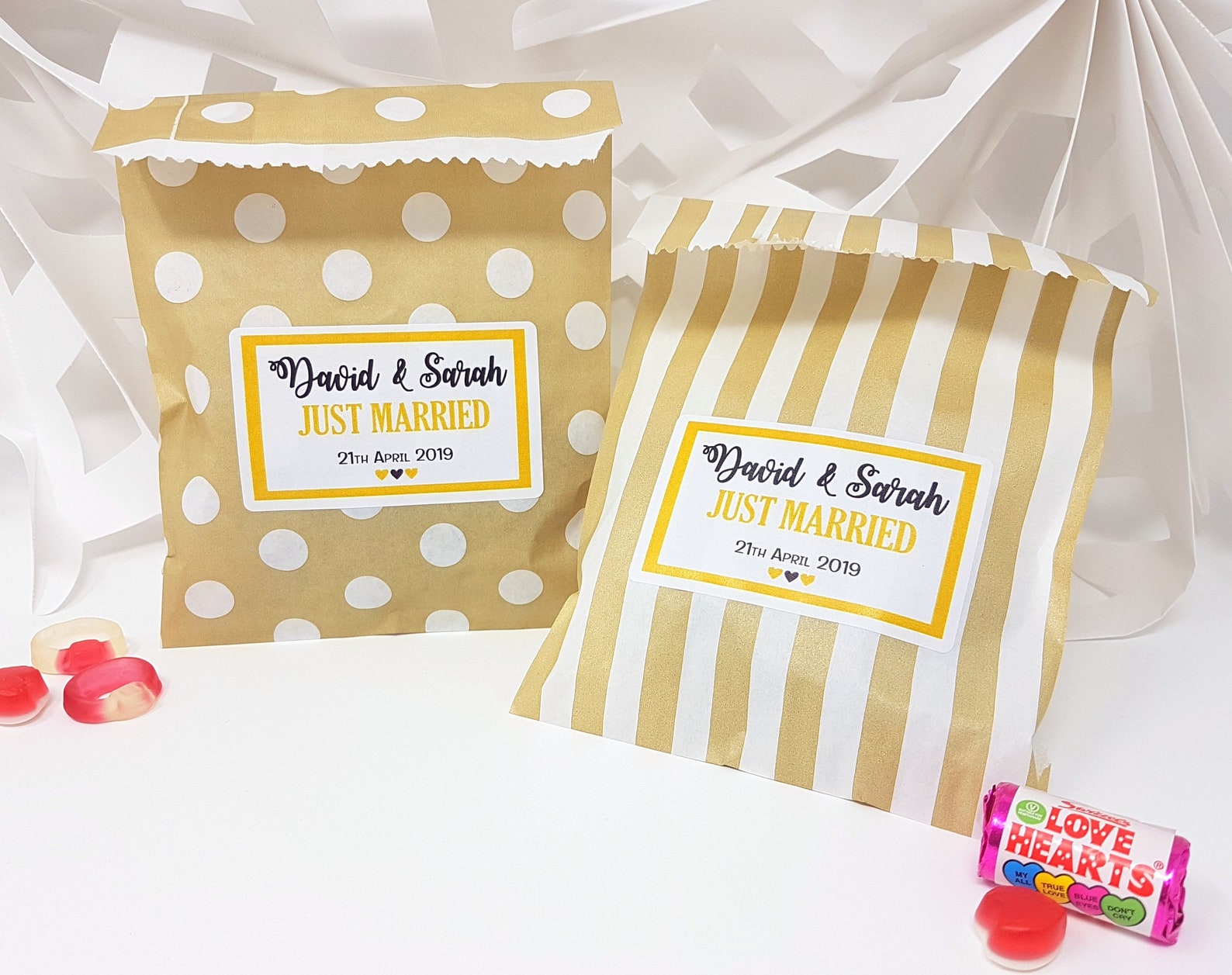 Personalised Wedding Favour Sweet Bags Sticker Birthday Candy - Etsy UK