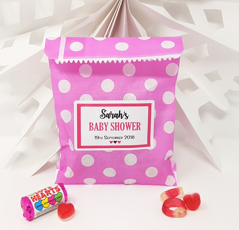 Personalised Wedding Favour Sweet Bags Sticker Birthday Candy Etsy