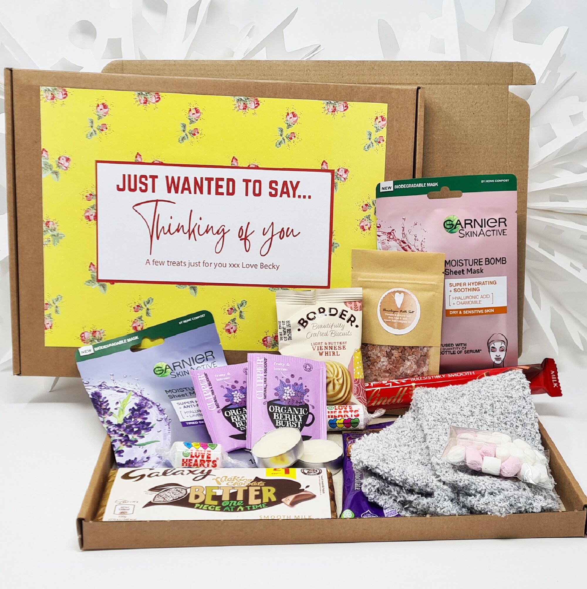 Personalised Birthday Pamper Treat Box Letterbox Gift Hug in a Box ...