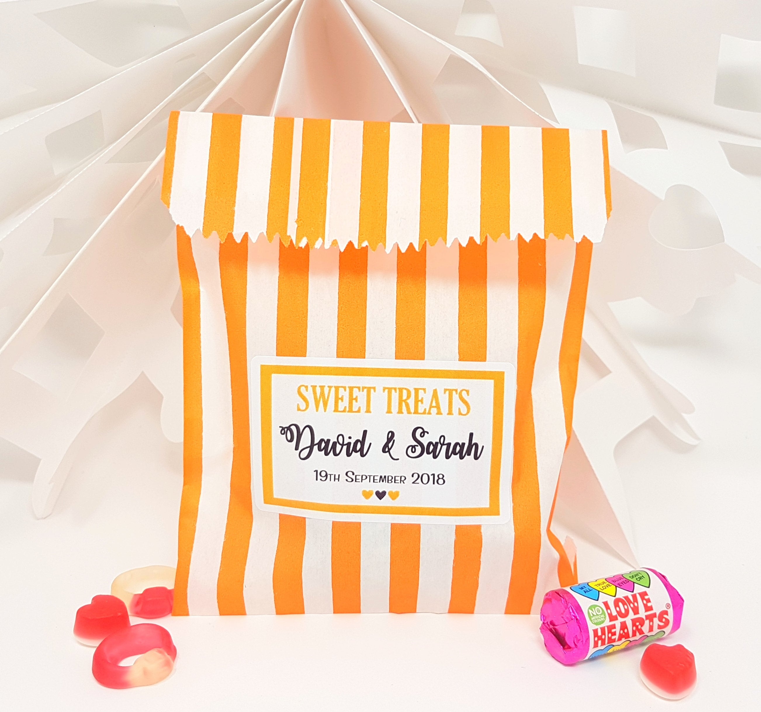 Personalised Wedding Favour Sweet Bags Sticker Birthday Candy - Etsy UK