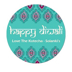 Personalised Diwali / Divali / Sal Mubarak Celebration Paisley X 35 ...