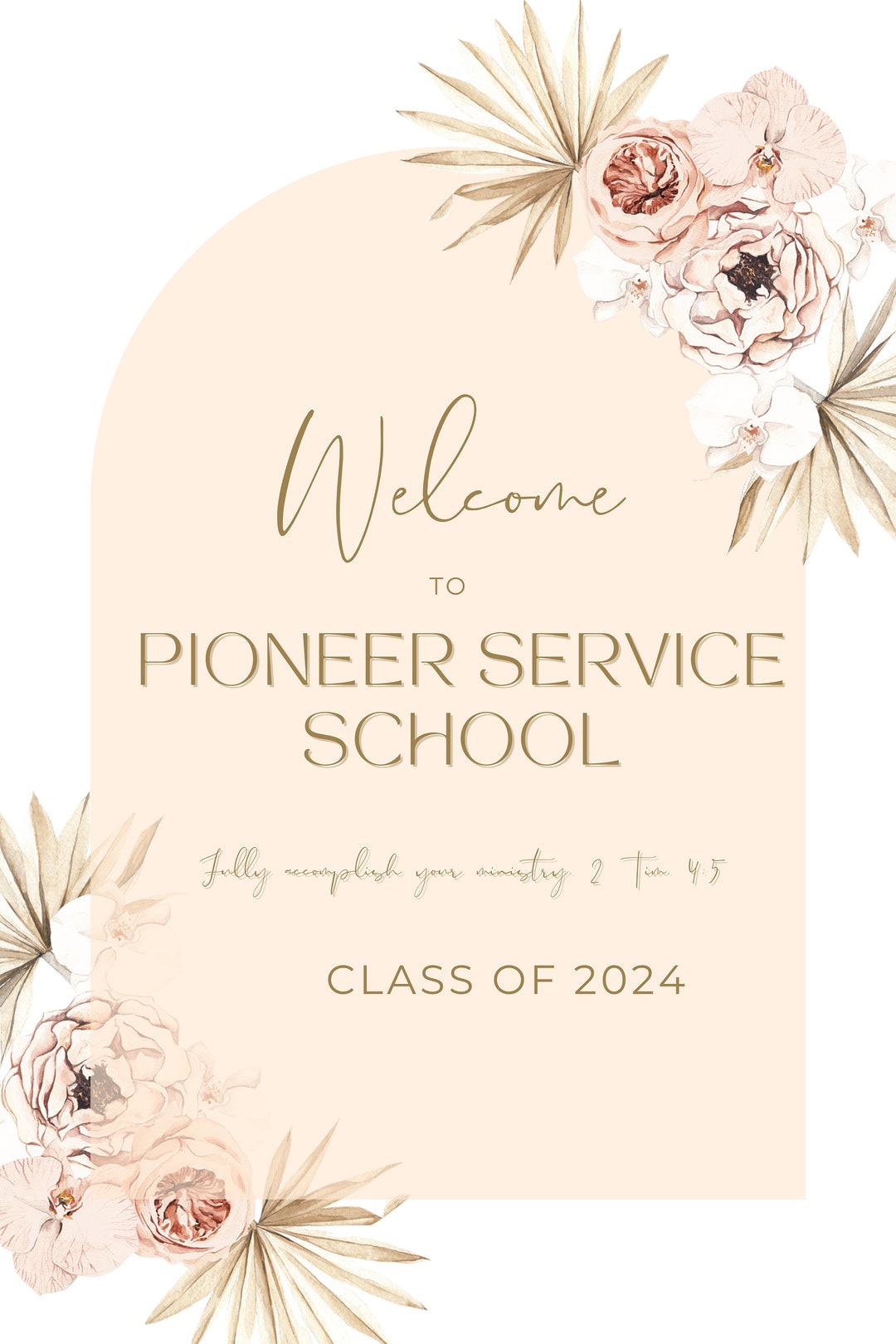 DIGITAL Pioneer Service School Welcome Sign, JW PSS Welcome Sign - Etsy