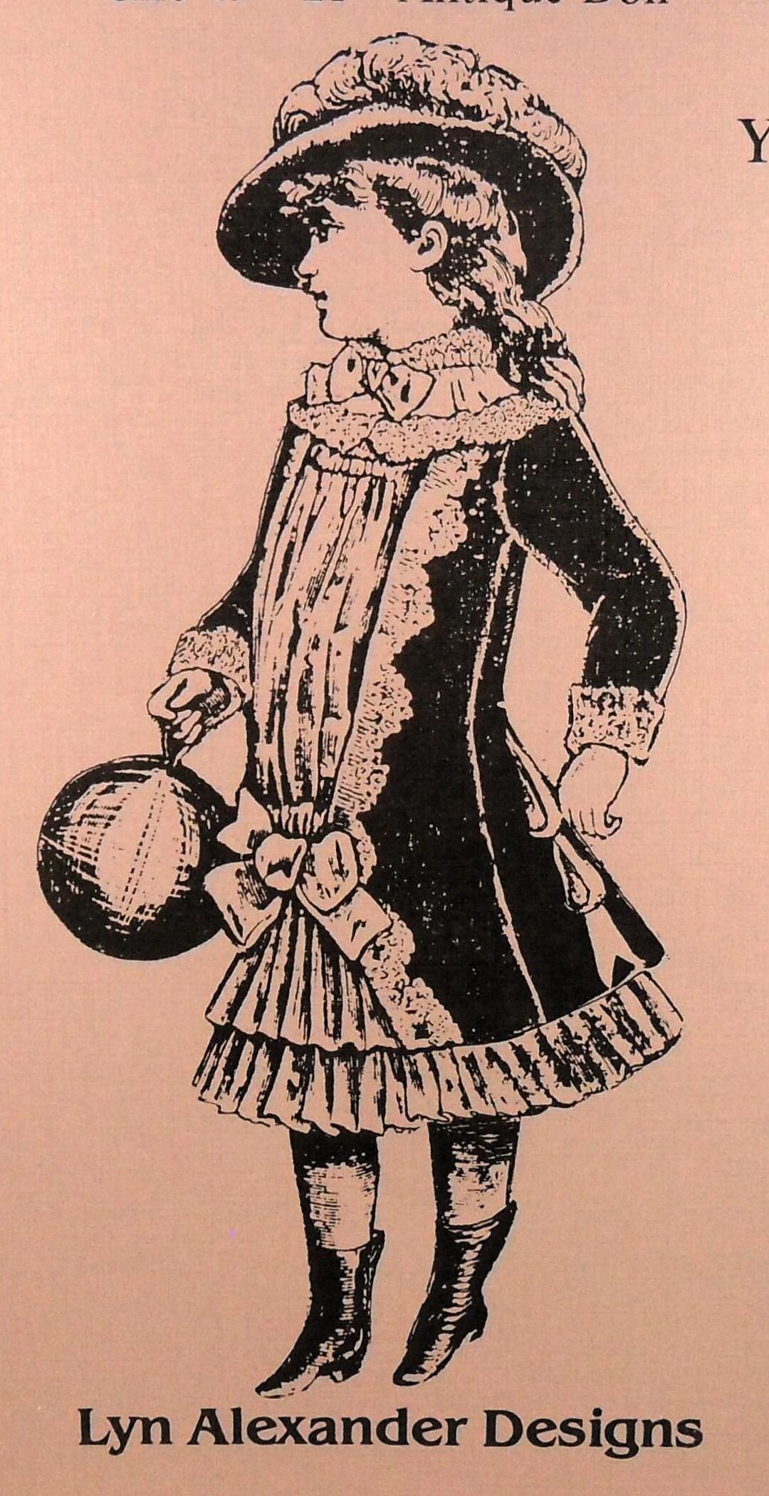 UNCUT Lyn Alexander 133 Party Frock With Jacket for 19-21 Antique Doll ...