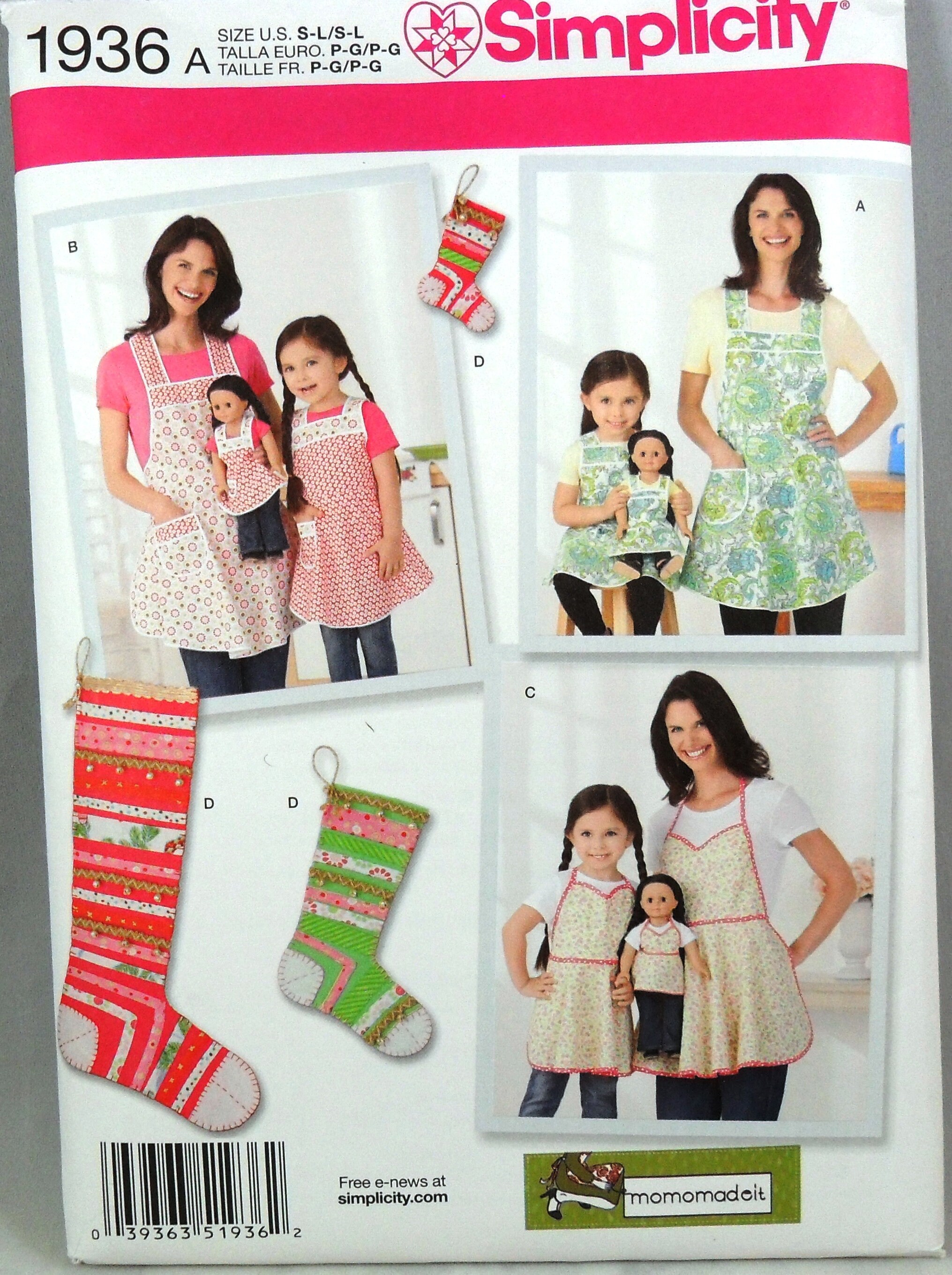 Sewing & Needlecraft Sewing & Fiber Simplicity #1936 apron craft ...