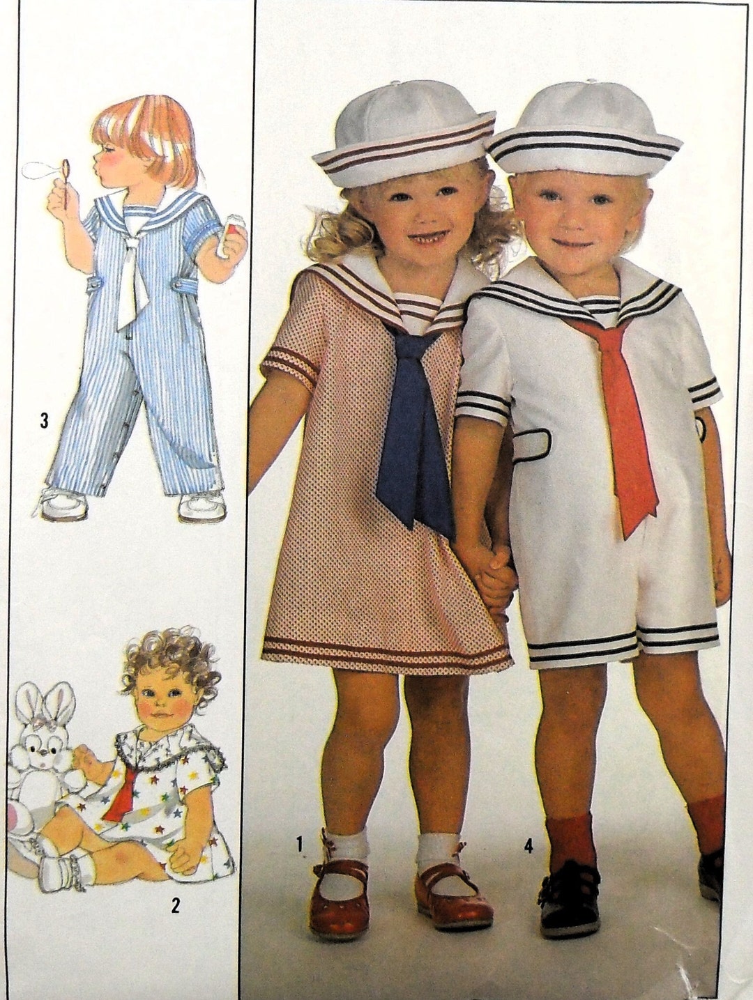 Simplicity 9074 Overalls, Dress, and Hat, Breast 22 - Etsy