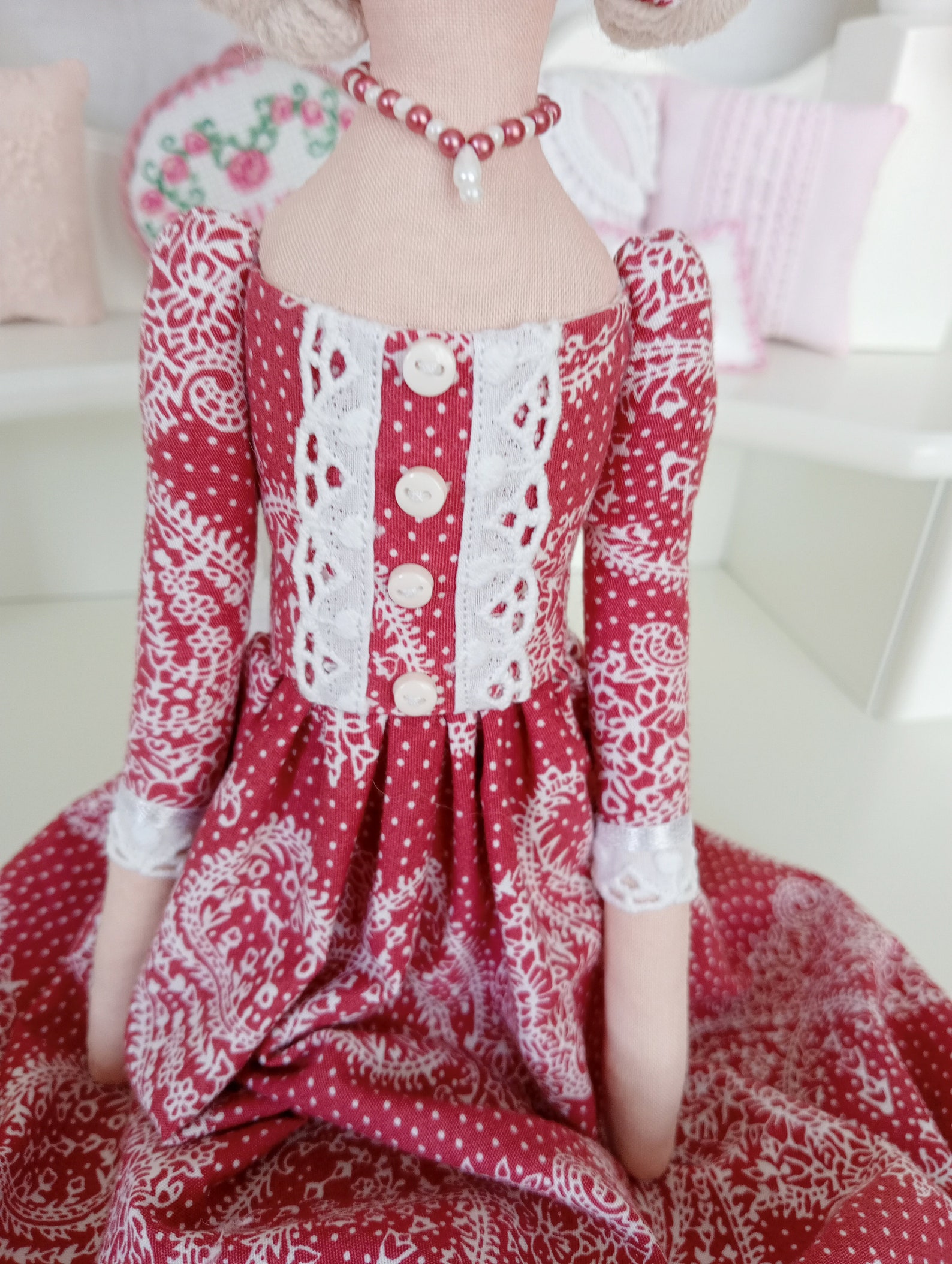 Tilda Doll a Doll With a Bird in Its Handsliving Room Decor - Etsy