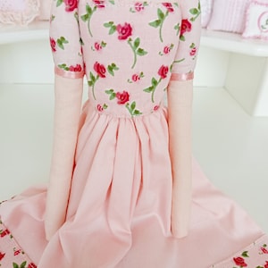 Doll in Apricot Dress, Tilda Doll, Ragdoll, Handmade Doll, Gift for Mom ...