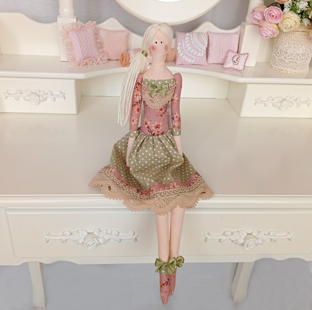 Tilda Doll, Spring Decor, Handmade Doll, Blonde Doll, Gift for Mom ...