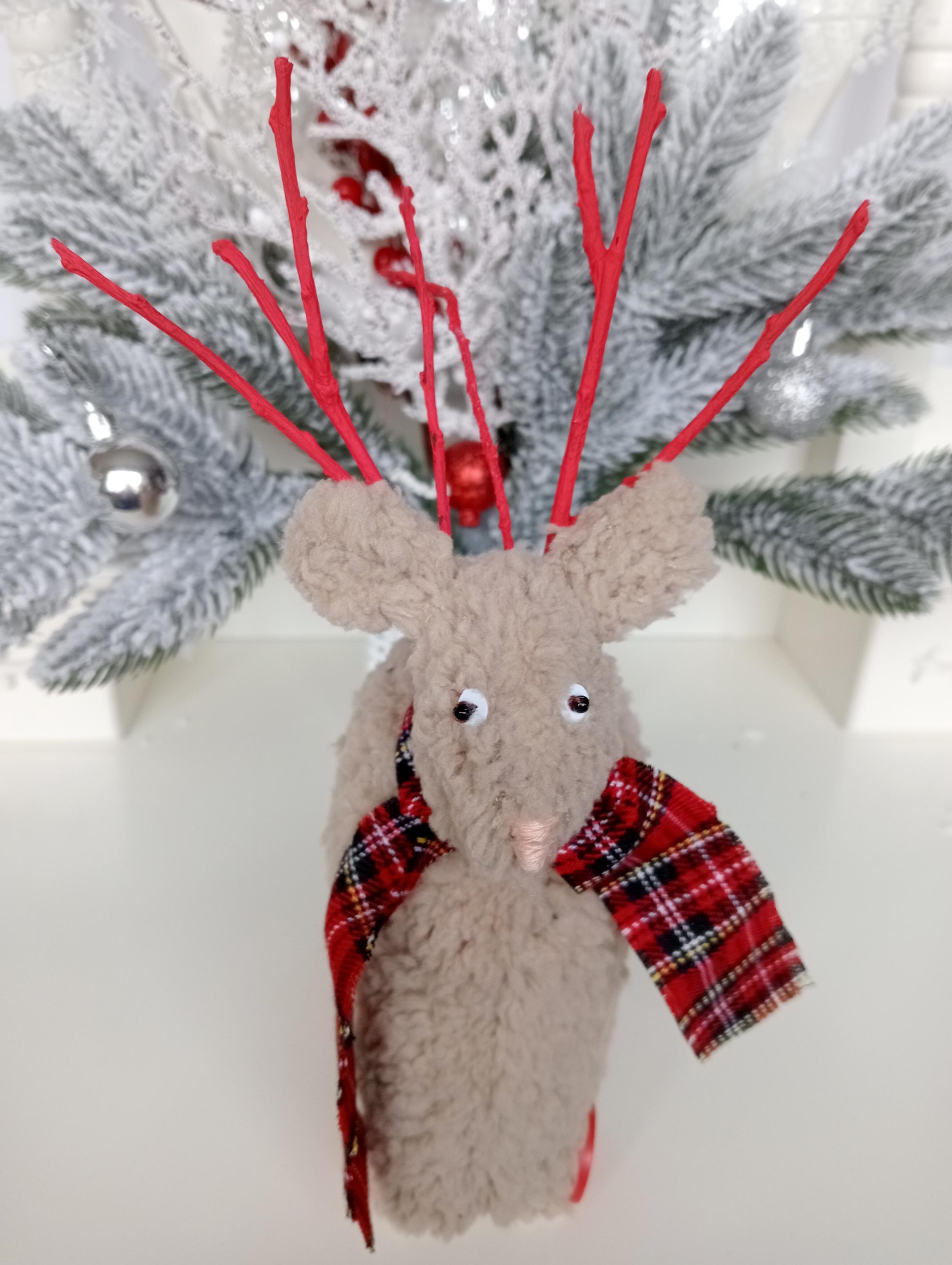Primitive Dark Beige Reindeer, Christmas Toy, Tilda Reindeer, Christmas ...