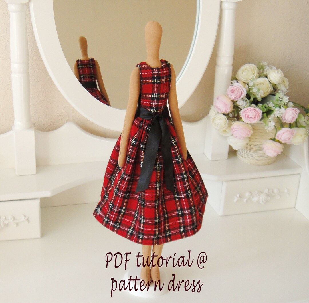 Doll Dress Pattern PDF, Summer Dress for a Doll by Hand, Doll Clothes ...