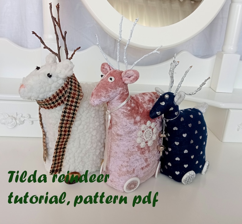 Tilda Reindeer Tutorial and Pattern Pdf, PDF Reindeer Pattern, Rag ...