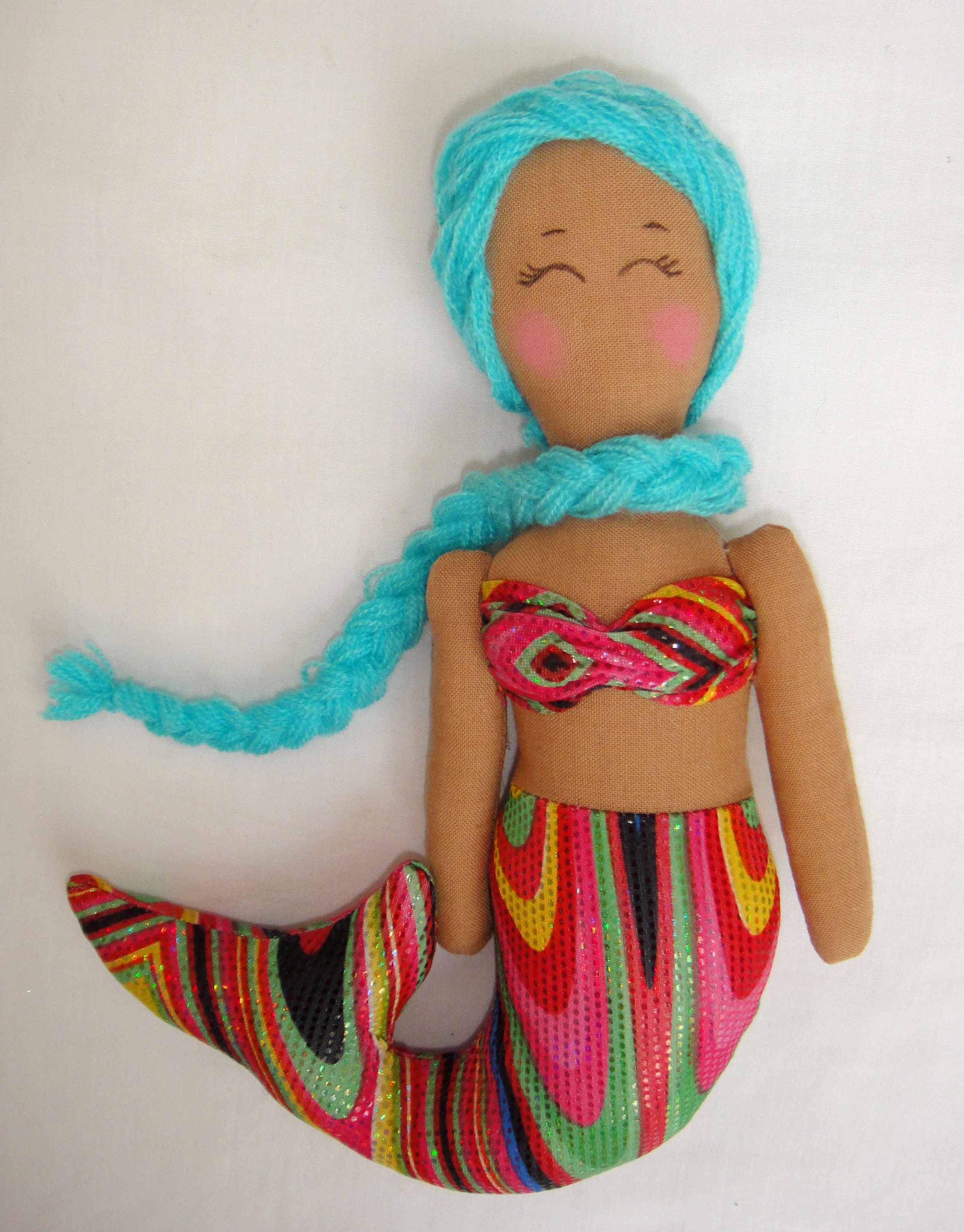 Mermaid Doll Pdf Tutorial, Stuffed Mermaid Doll Sewing Pattern, Mermaid ...