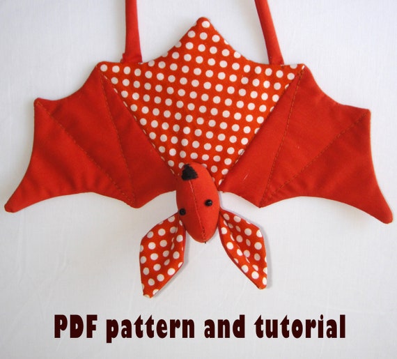 Digital Bat Pattern Pdf DIY Decor for Halloween Bat Sewing - Etsy