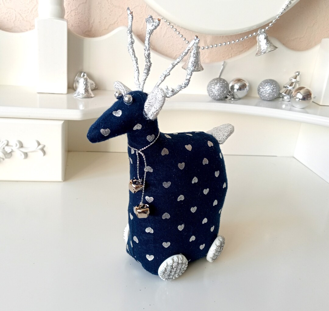 Tilda Reindeer, Primitive Blue Reindeer, New Year Toy, Christmas Gift ...