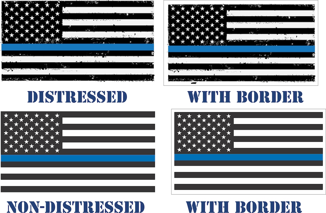 Back the Blue Flag Decal - Etsy