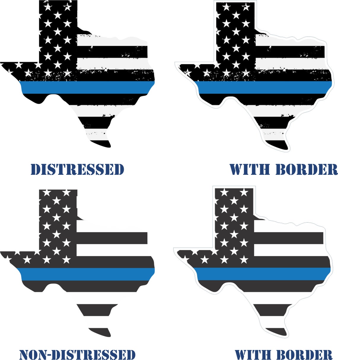 Texas Back The Blue Decal | Etsy