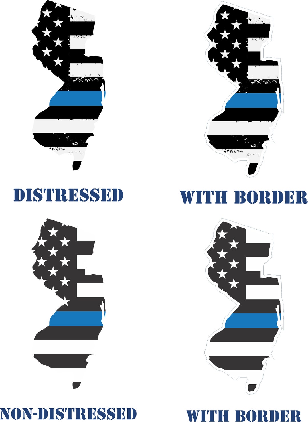 New Jersey State Shaped Decal - Etsy