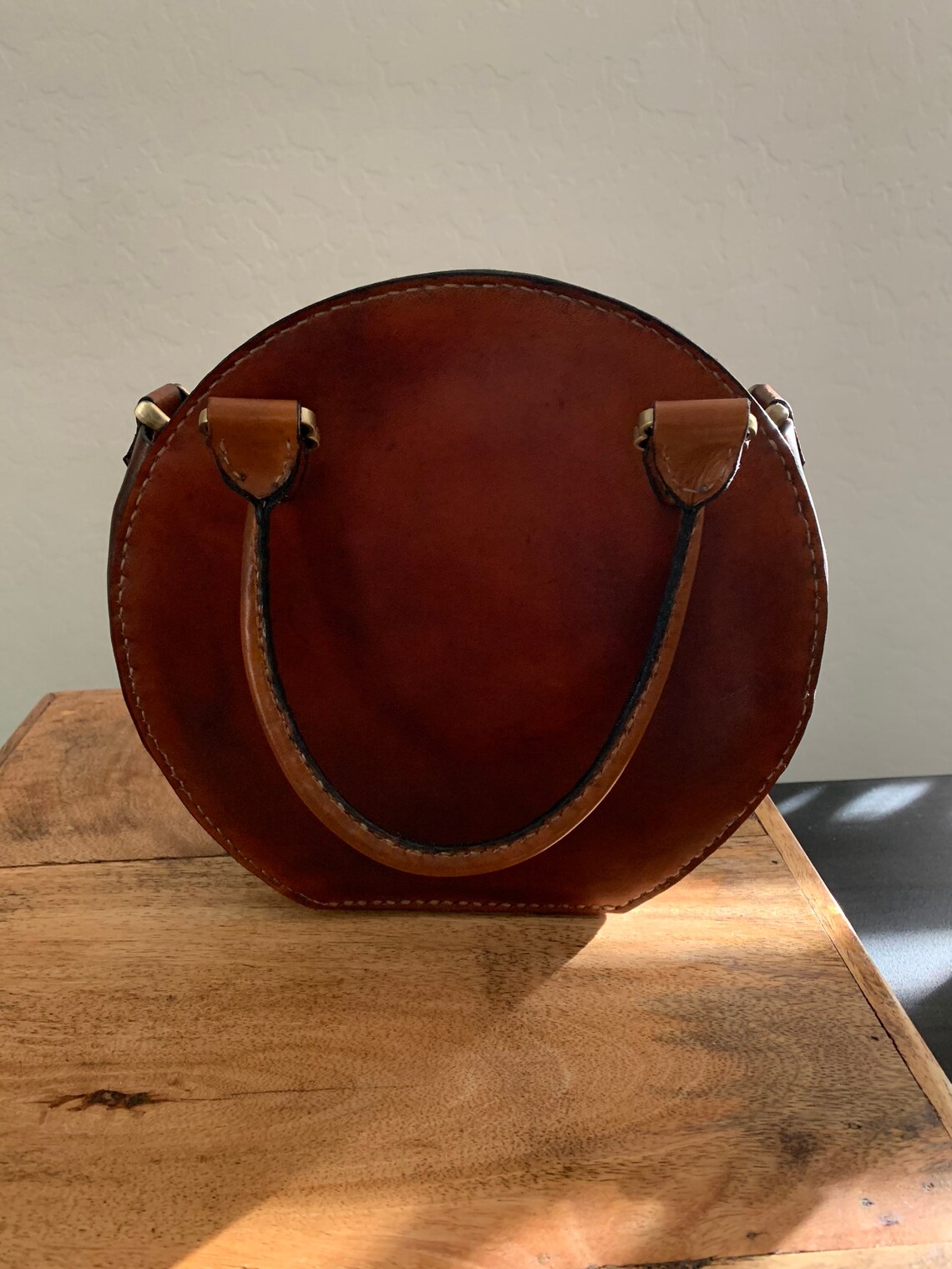Available-crossbody or Shoulder Round Leather Bag - Etsy